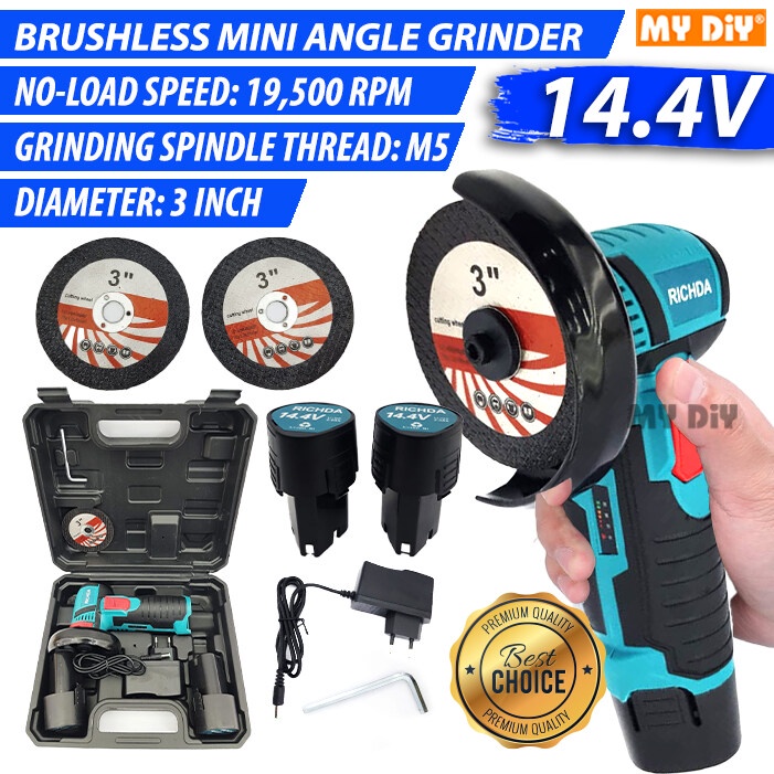 Great Deal !!! RICHDA 14.4V Portable Cordless 3inch MINI ANGLE GRINDER ...