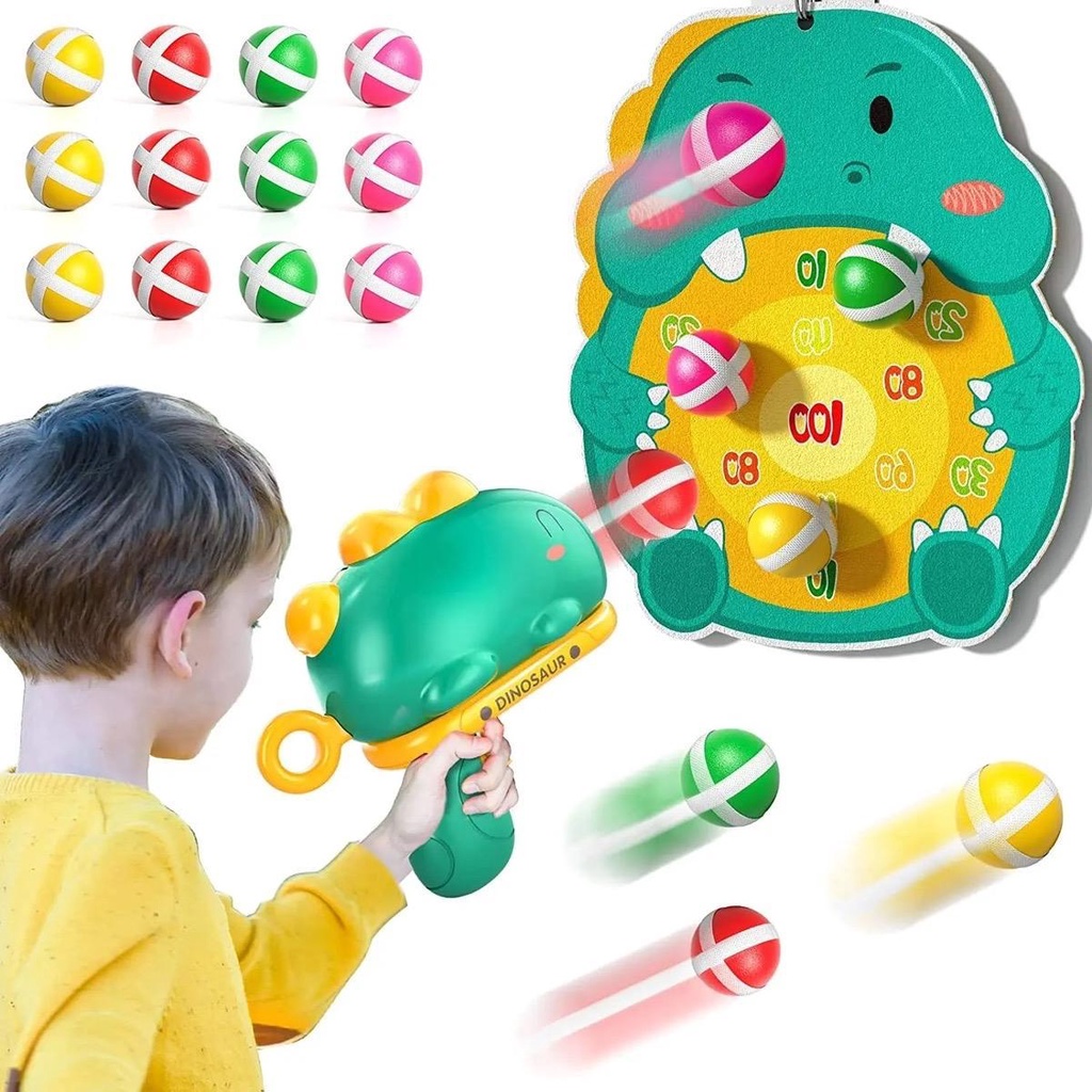 Spot goods Dinosaur Sticky Ball Catapult Bow Arrow Children Parent ...