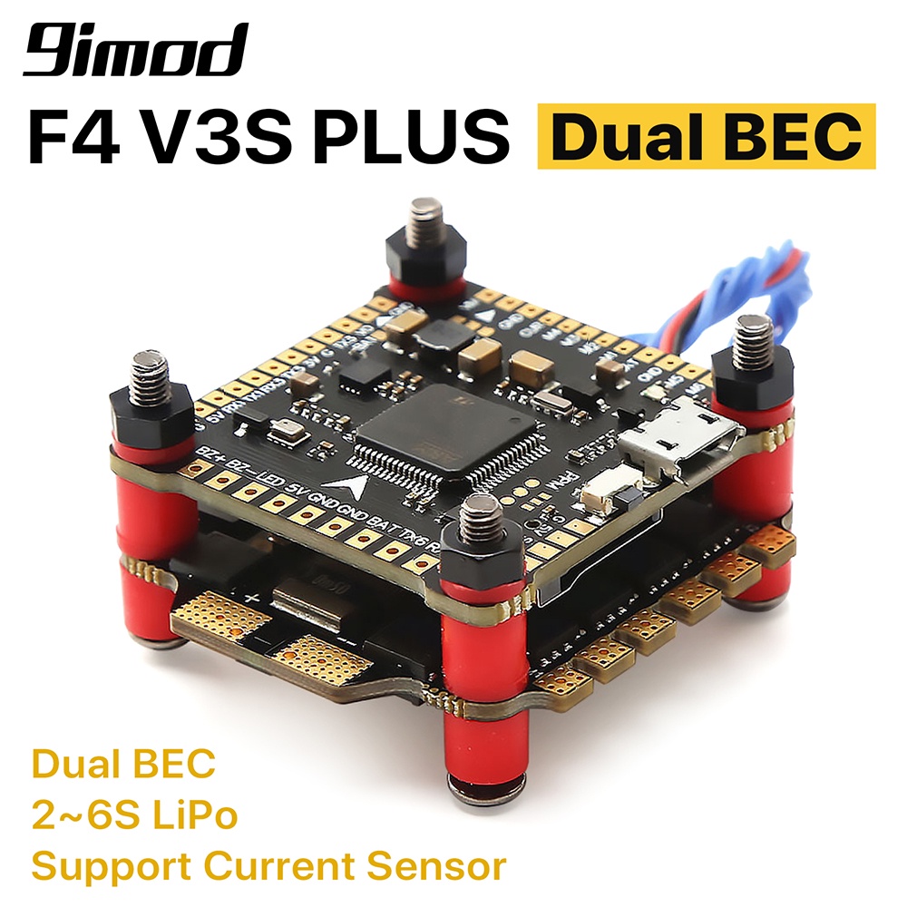 9IMOD F4 V3S PLUS FC Flight Controller 5V 9V Dual Output with 4in1 45A 60A Brushless ESC for 210 ...
