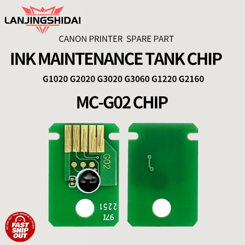 MC-G02 Ink Onderhoud Tank Chip For Canon G1020 G2020 G3020 G3060 G1220 ...