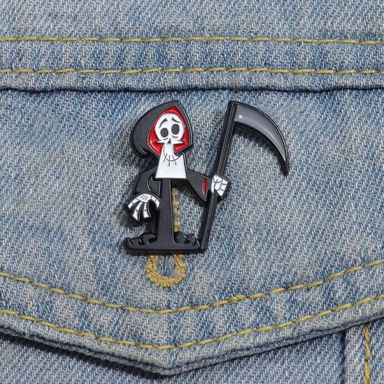 Cute Cartoon Death Brooch Comedy Animation Billy Mandy and Death's Big ...