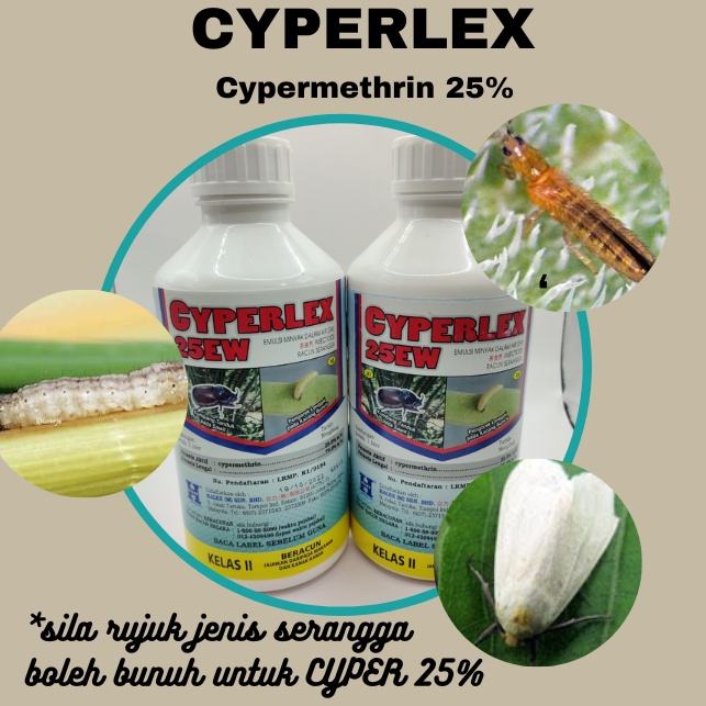 Racun Serangga Cypermethrin 25% Cyperlex kepinding nyamuk ulat bungkus ...