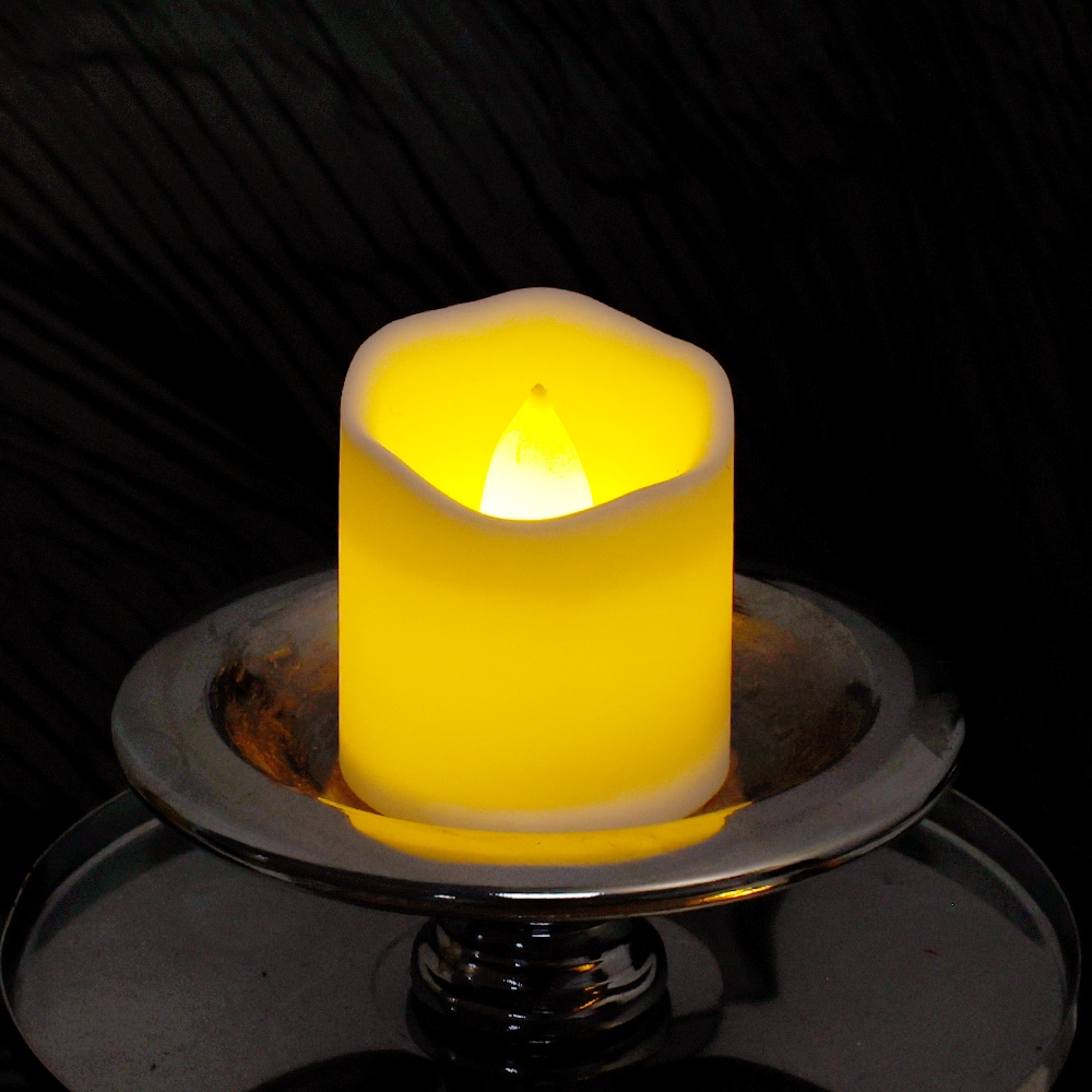 Acrylic LED Flameless Electric Candle Light / Flashing Battery Powered ...