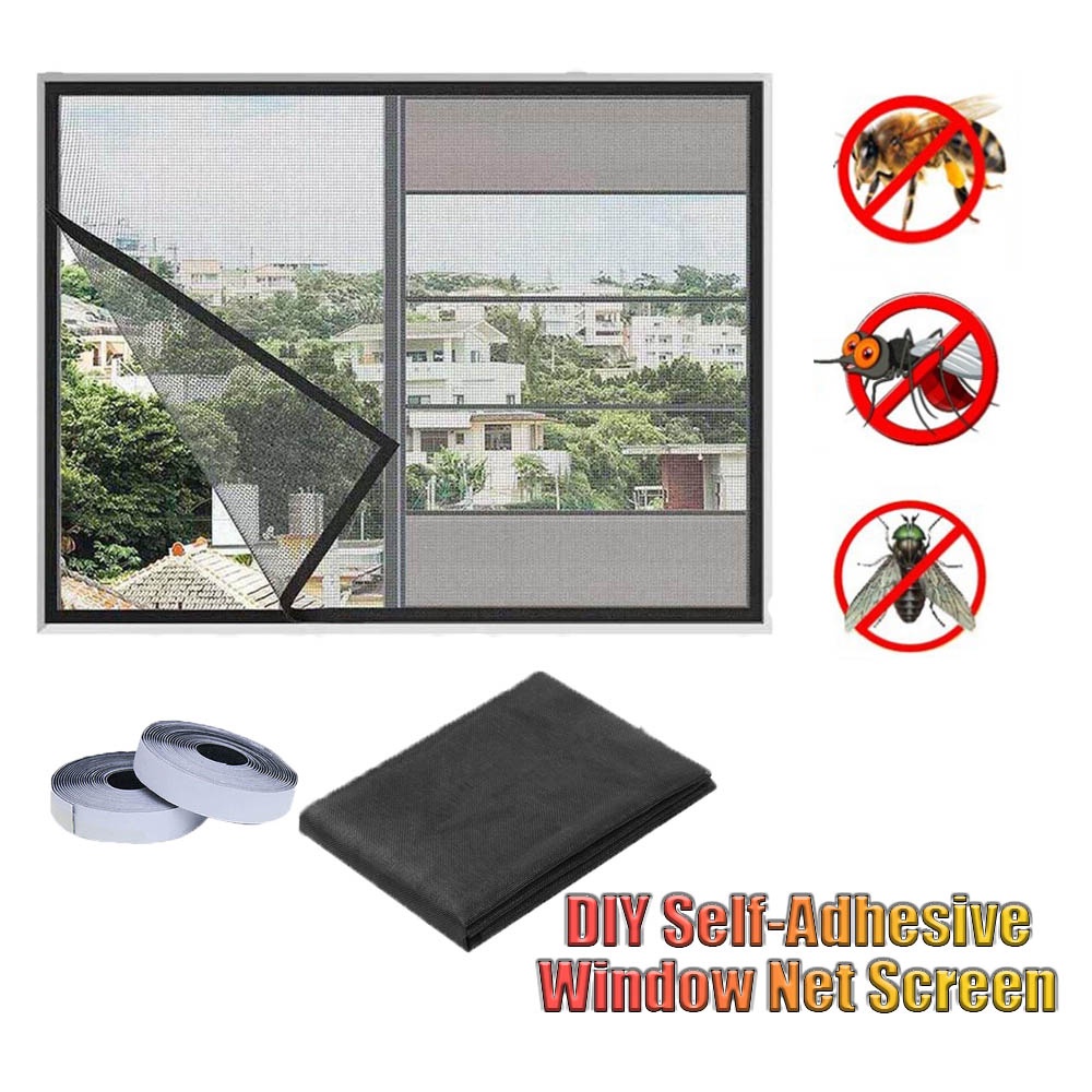 DIY Velcro Insect Screen Fiberglass Window Mosquito Window Screen Net ...