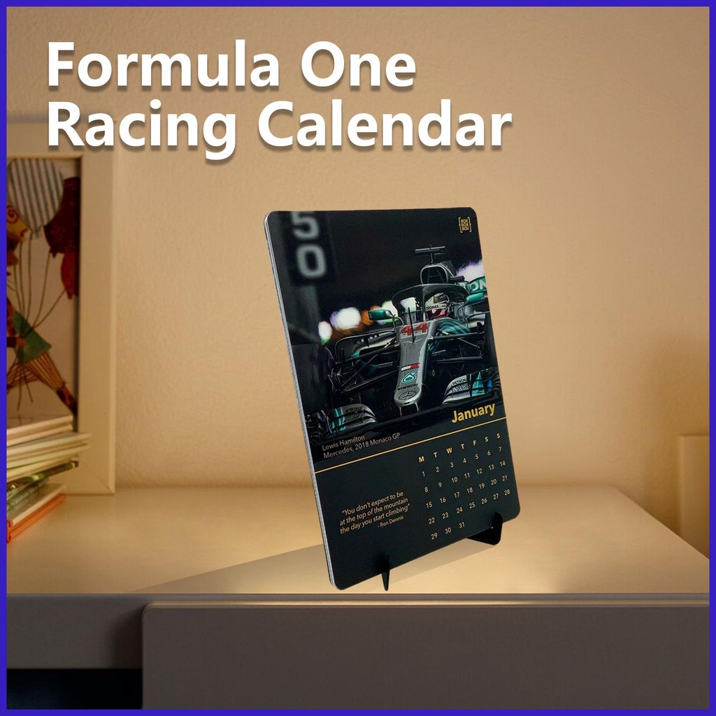 F1 Race Car Month Calendar F1 Month Calendar 2024 Portable Desk ...