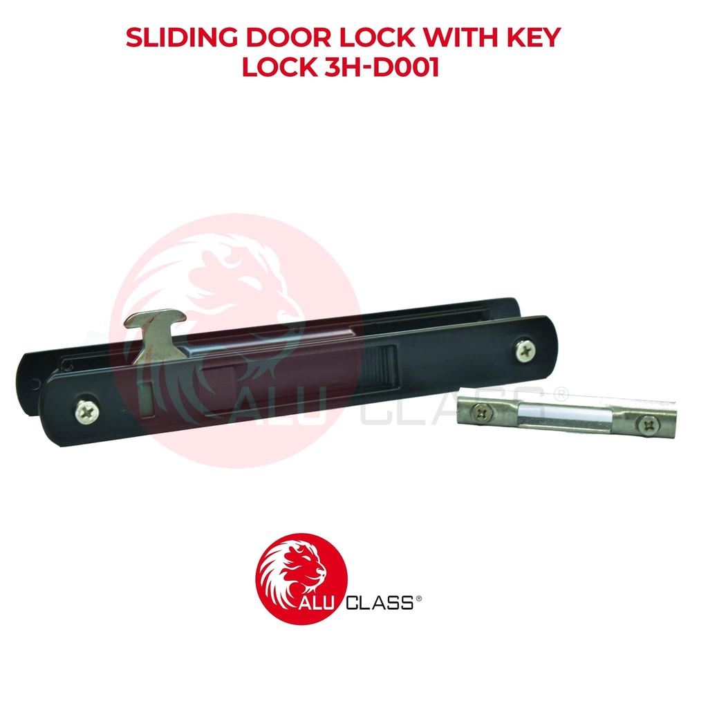 Sliding Door Lock ALUCLASS (AA-3H-D001A) Black | Shopee Malaysia
