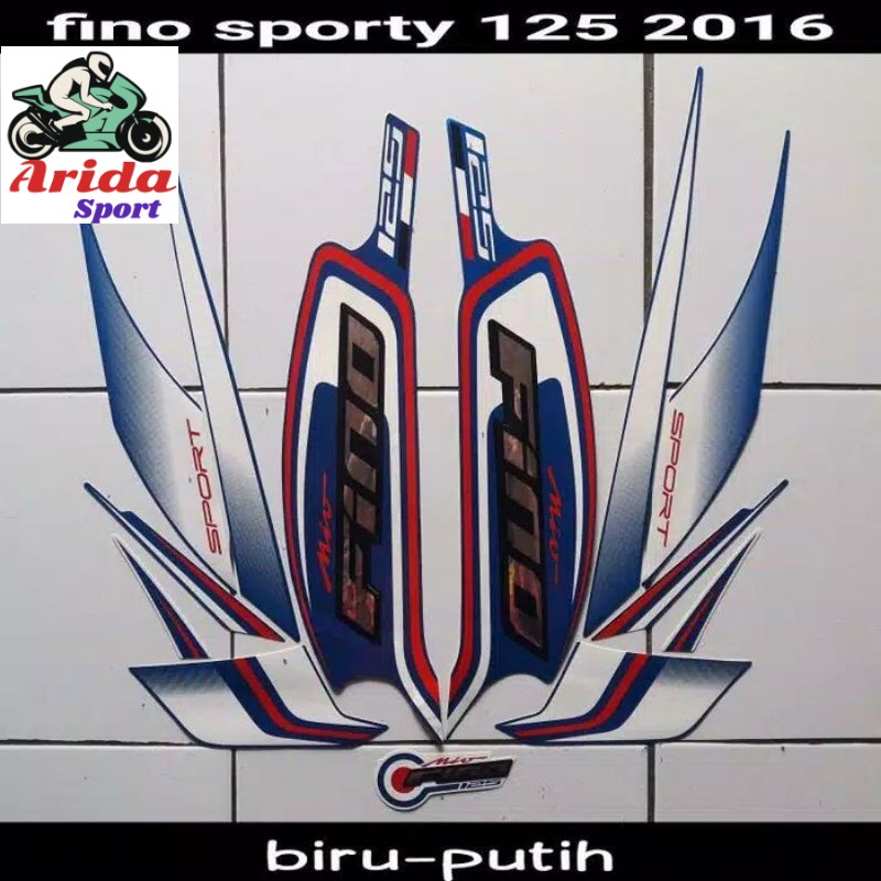 PUTIH Striping mio fino sticker yamaha mio fino sporty 125 2016 blue ...