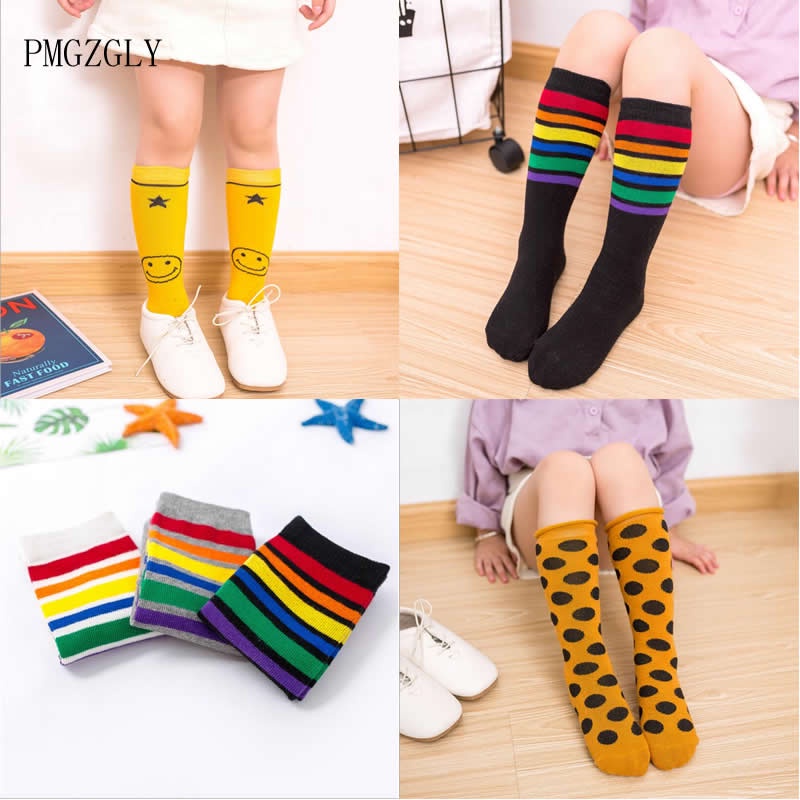 2 to 8 Year Kids Socks Knee High Socks Children kids leg Warm Solid ...
