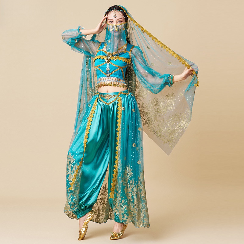 Halloween Costume Princess Jasmine Dance Costume Female Adult Indian ...