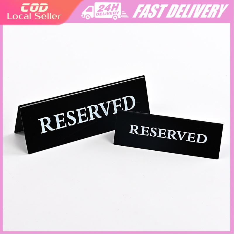 Acrylic inverted triangle deck card sign hotel reserved table sign ...