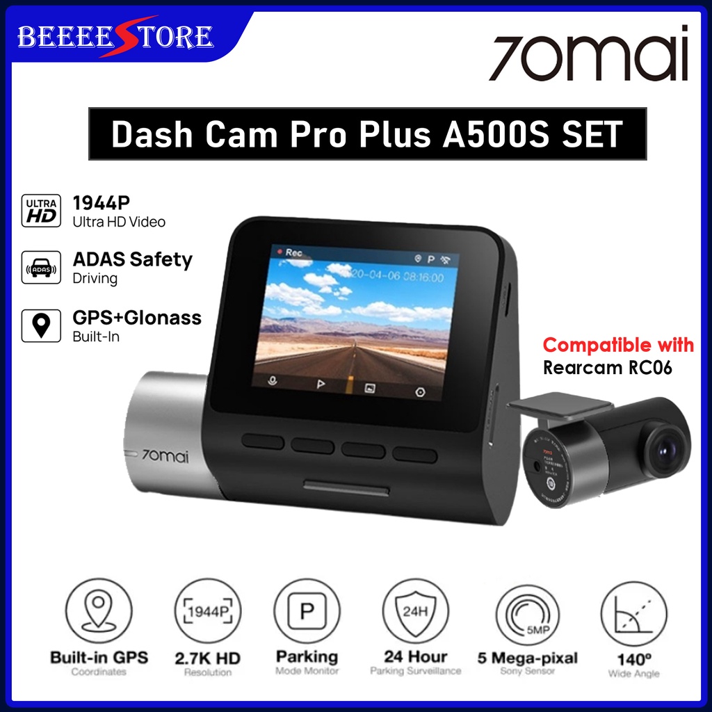 70mai A500s Dashcam Pro Plus + with Rear Camera [1944P Resolution | 5MP ...