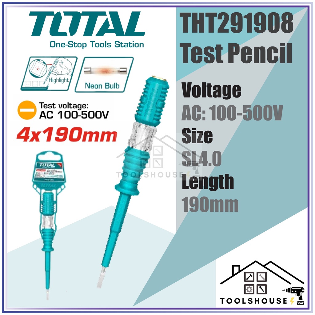 Total Test Pen 测试笔 THT291408 / THT291908 With Pocket Pen Clip 140mm ...