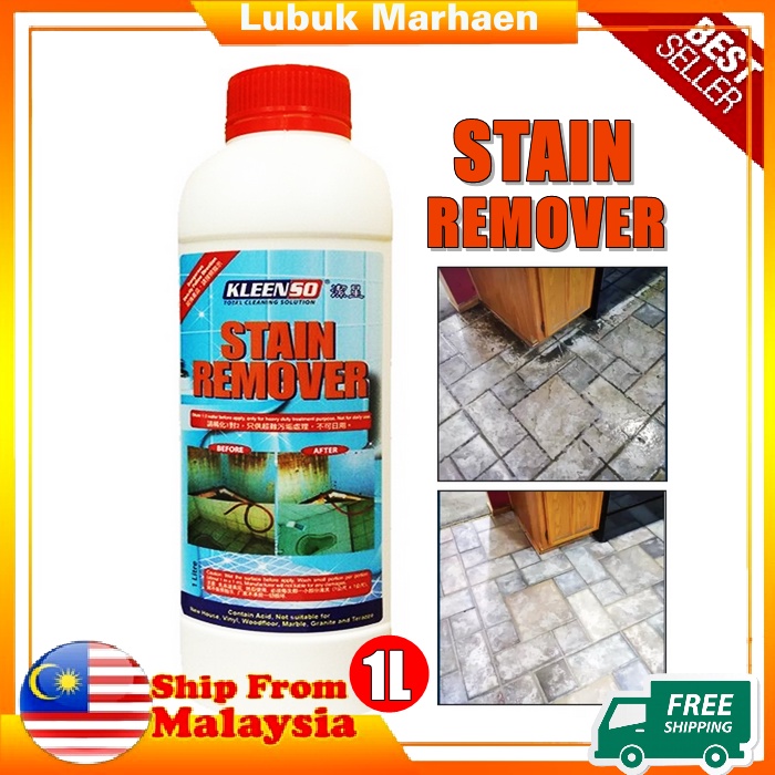 LM| KLEENSO Concentrated Stain Remover (1 Litre) Pencuci Lantai Hilang ...