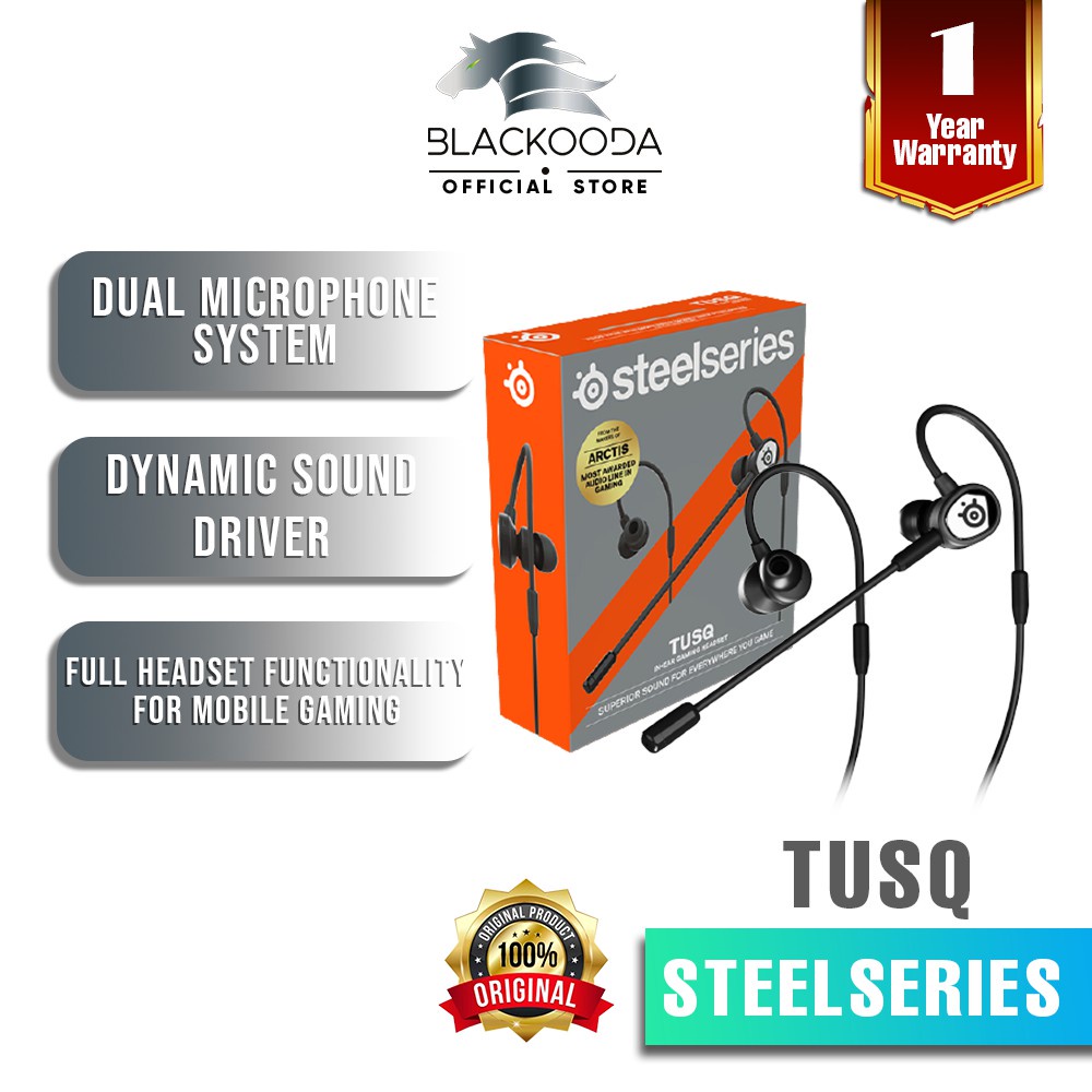 SteelSeries Tusq In-Ear Wired Mobile Gaming Headset (61650) | Shopee ...