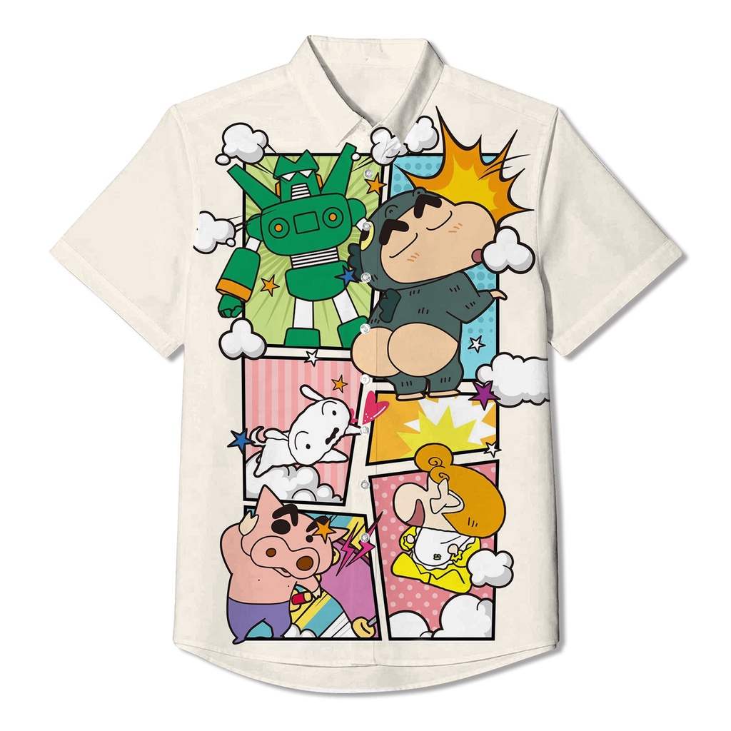 Summer casual anime Crayon Shin-chan shirt | Shopee Malaysia