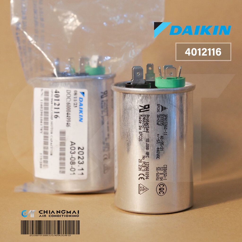 DAIKIN 4012116 Caprun Capacitor (3pole) 30 + 2uF 440 VAC Air Conditioner Parts Center | Shopee ...