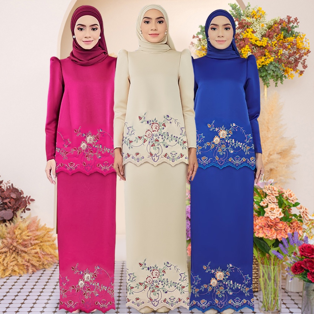 BAJU KURUNG SULAM KURUNG Baju Raya EMBROIDERY LACE SELESA Sesuai Untuk ...