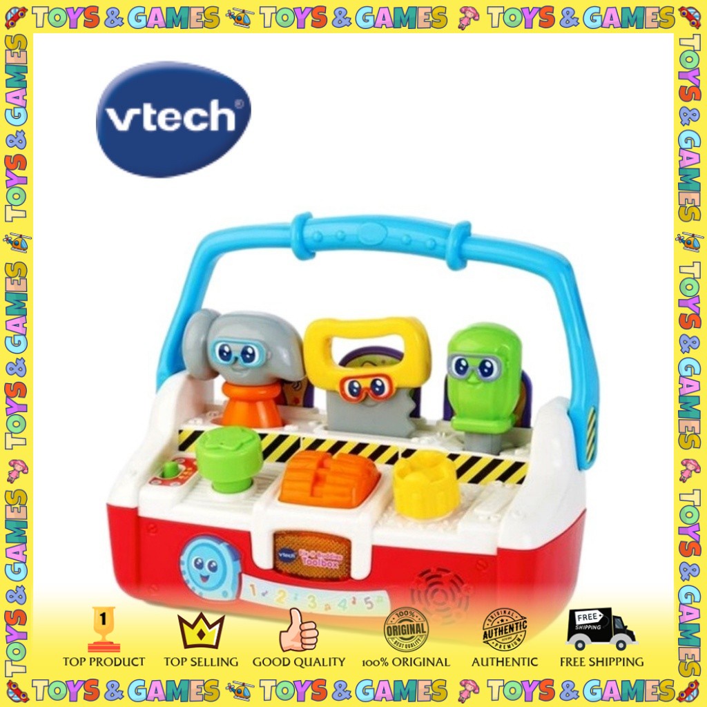 Vtech Tool Box Friends Press Roll Turn Learning Motor Skill Musical ...