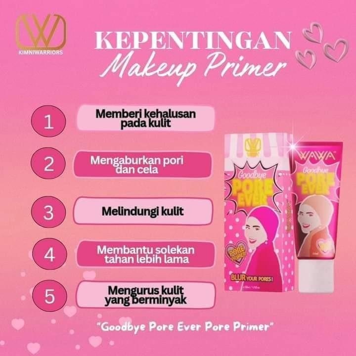 AUTHENTIC 💕 WAWA PORE PRIMER GOODBYE PORE EVER by Wawa Cosmetics ...