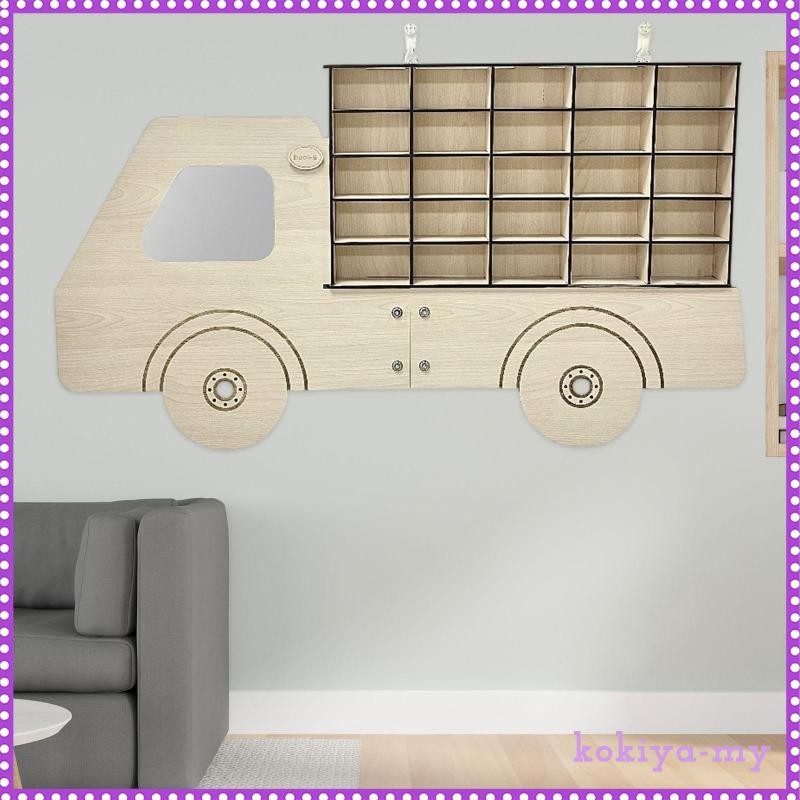 [KokiyaMY] Wood Toy Car Display Rack Wall Mounted Ornaments Model Car ...