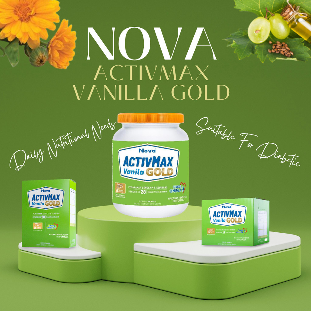 NOVA ACTIVMAX VANILLA GOLD (FUNGSI SEPERTI GLUCERNA ENSURE NUTREN ...