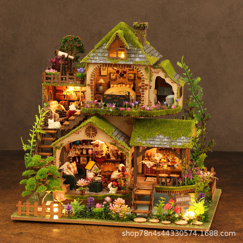 Diy Hut Forest Adventure Cross-Border E-Commercial Toy Model Handmade ...
