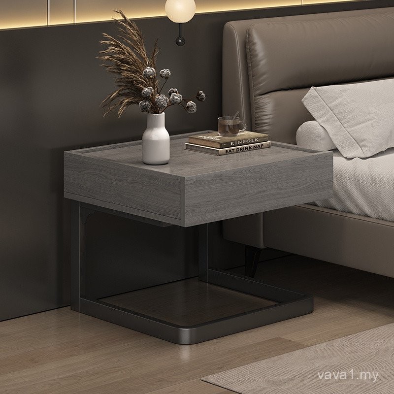 Meja Sisi Katil Minimalis Moden untuk Bilik Tidur, Kabinet Sisi Katil ...