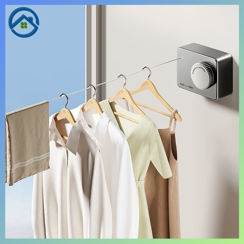 Invisible clothesline floating window air drying device balcony indoor ...