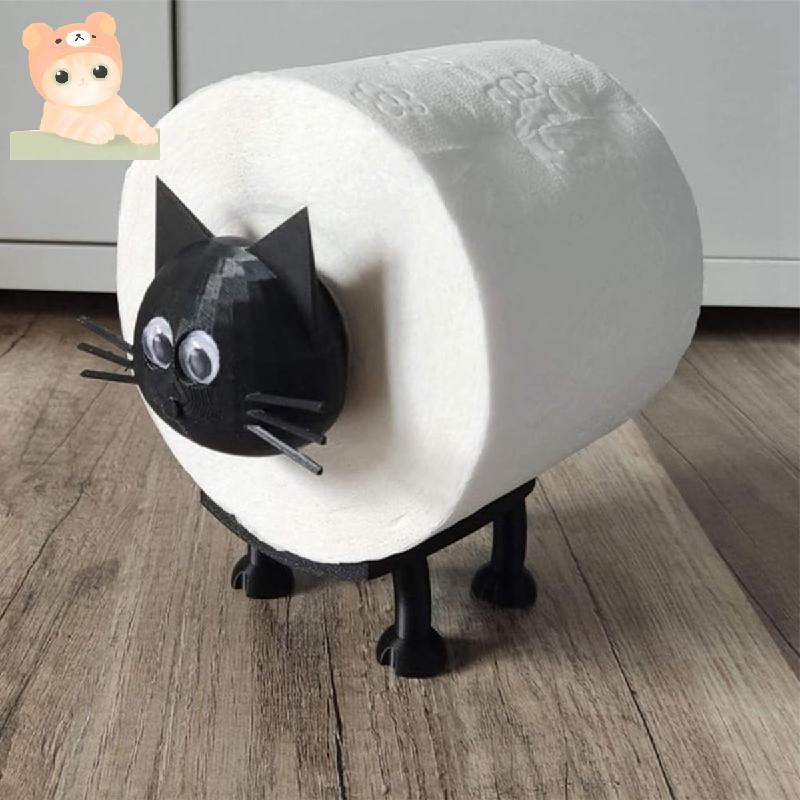 Cat Toilet Roll Holder Funny Resin Cat Roll Paper Holder Creative ...