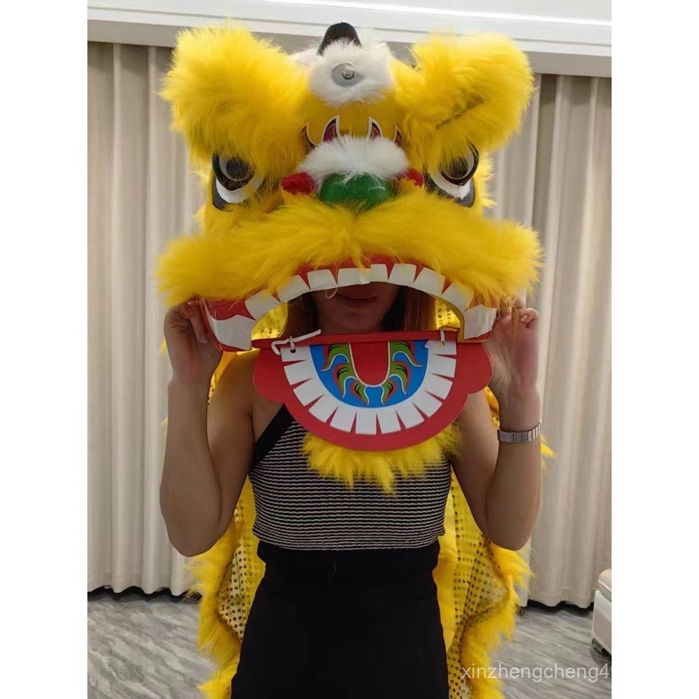 Tarian Singa Bulu Set Kostum Tarian Singa Kanak-kanak Kepala Singa Set ...