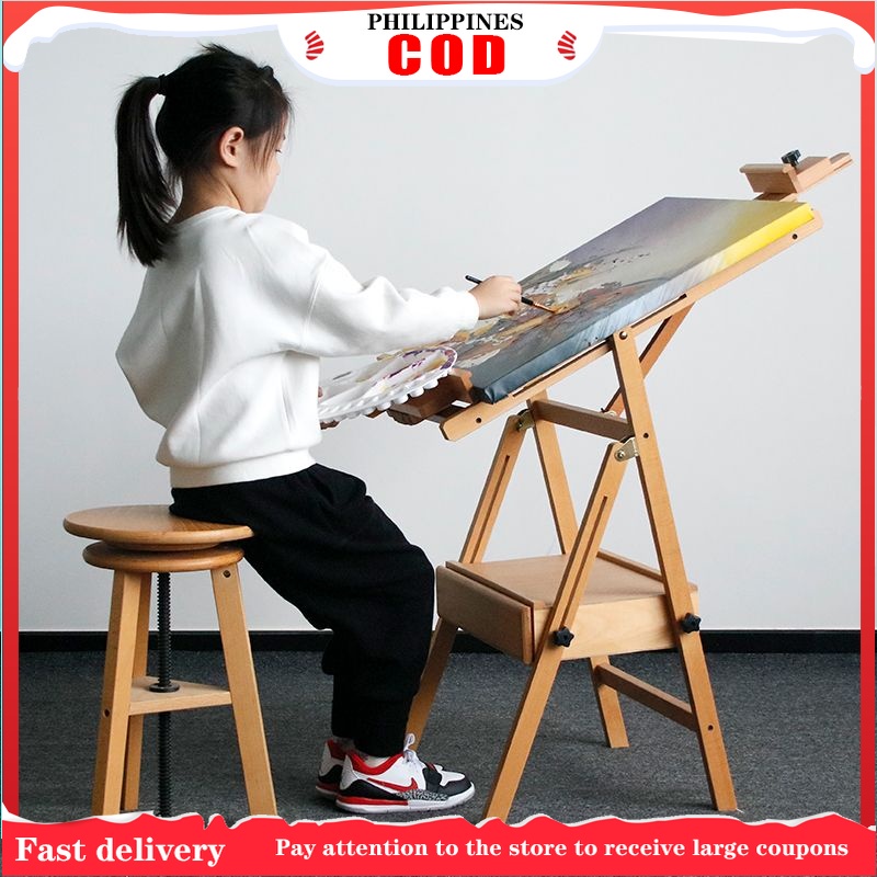 Flat standing easel for art students oil stand type easel Foldable ...