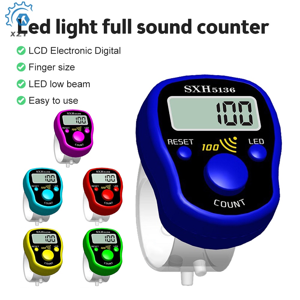 LED Finger Ring Tally Counter LCD Clicker Finger Hand Counter with Ring ...