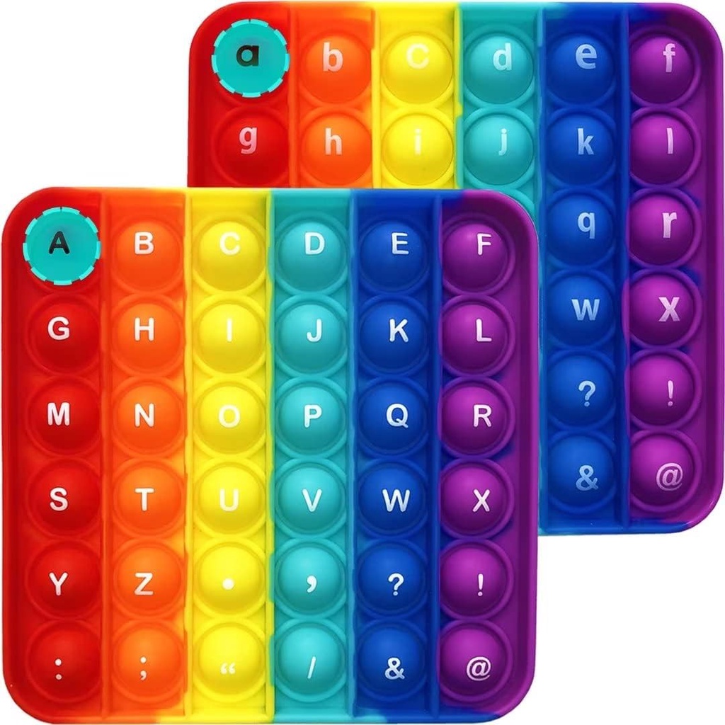 Letter Pop Fidget It Toy (2 Pieces Pack), ABC Letter Learning and ...