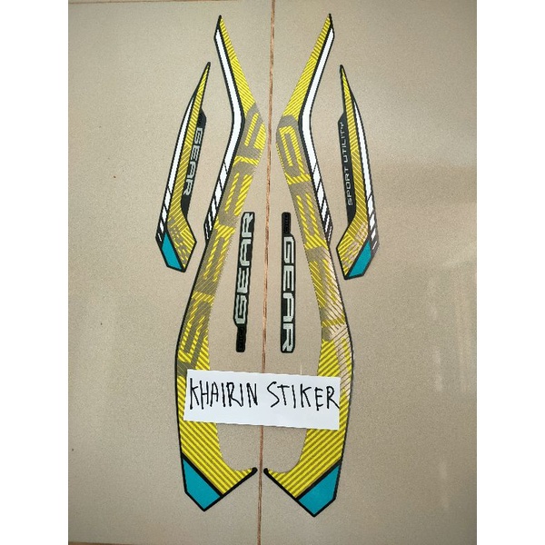 PUTIH Gray and white Mio gear miogear sticker striping | Shopee Malaysia