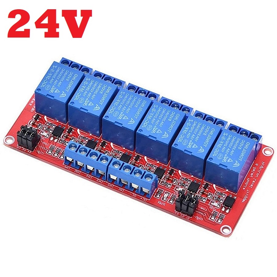 Relay Module 1 2 4 6 8 Channel 5V 12V 24V Relay Module Board with Optocoupler Support High and ...