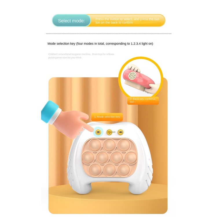[NEW] Quick Push Pop It Game Console Electronic Speed Push Through Game ...