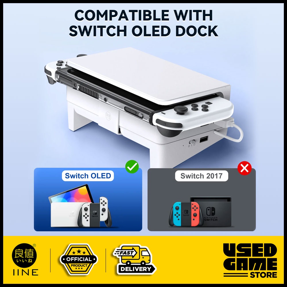 IINE Horizonal Base Cooling Fan for OLED Dock Compatible Nintendo ...
