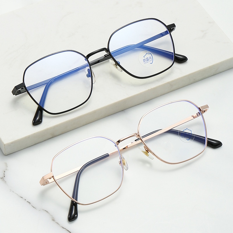 Myopia glasses ultra-light metal frame large frame men and women's anti ...
