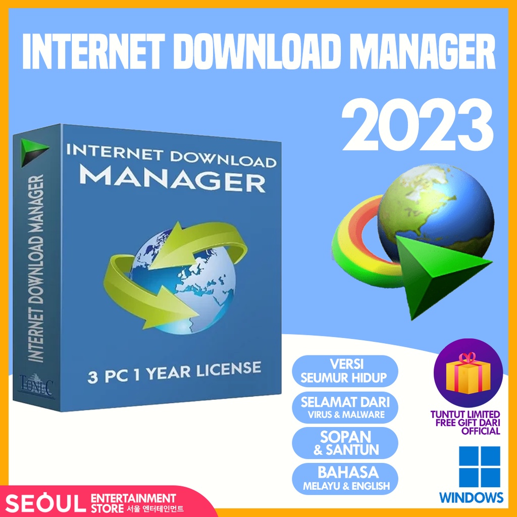 WINDOWS 🌟 Internet Download Manager IDM 🌟 LIFETIME PREMIUM 🌟 EASY INSTALL 🌟 FAST DELIVERY 🌟 SAFE ...