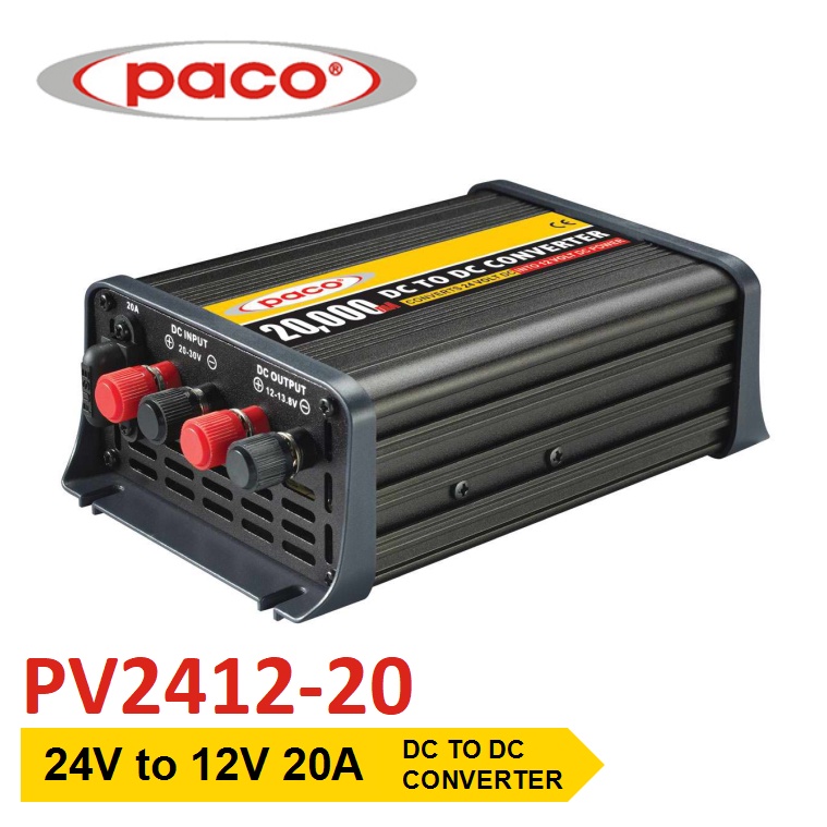PACO PV2412-20 24VDC to 12VDC 20A Converter | Shopee Malaysia