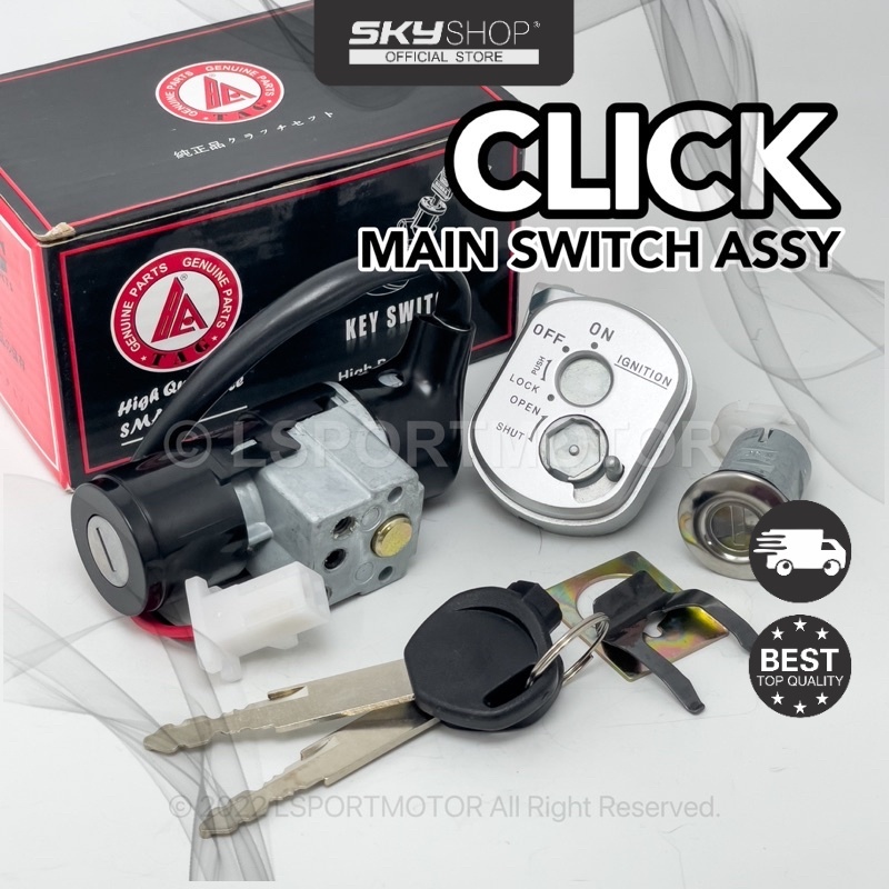 HONDA CLICK MAIN SWITCH ASSY (TAG) IGNITION SWITCH KEY LOCK STARTER ...