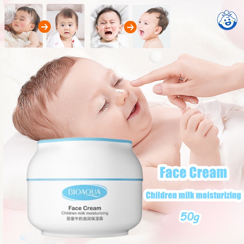 BIOAQUA Baby Milk Face Cream 50g 儿童保湿霜 奶香童霜 面霜Multi-Effect Repairs ...