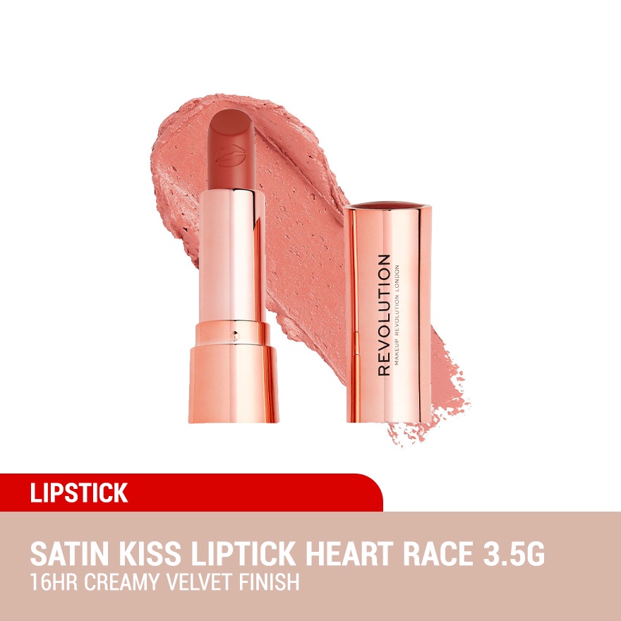 Revolution Satin Kiss Lipstick Heart Race 3.5g | Shopee Malaysia