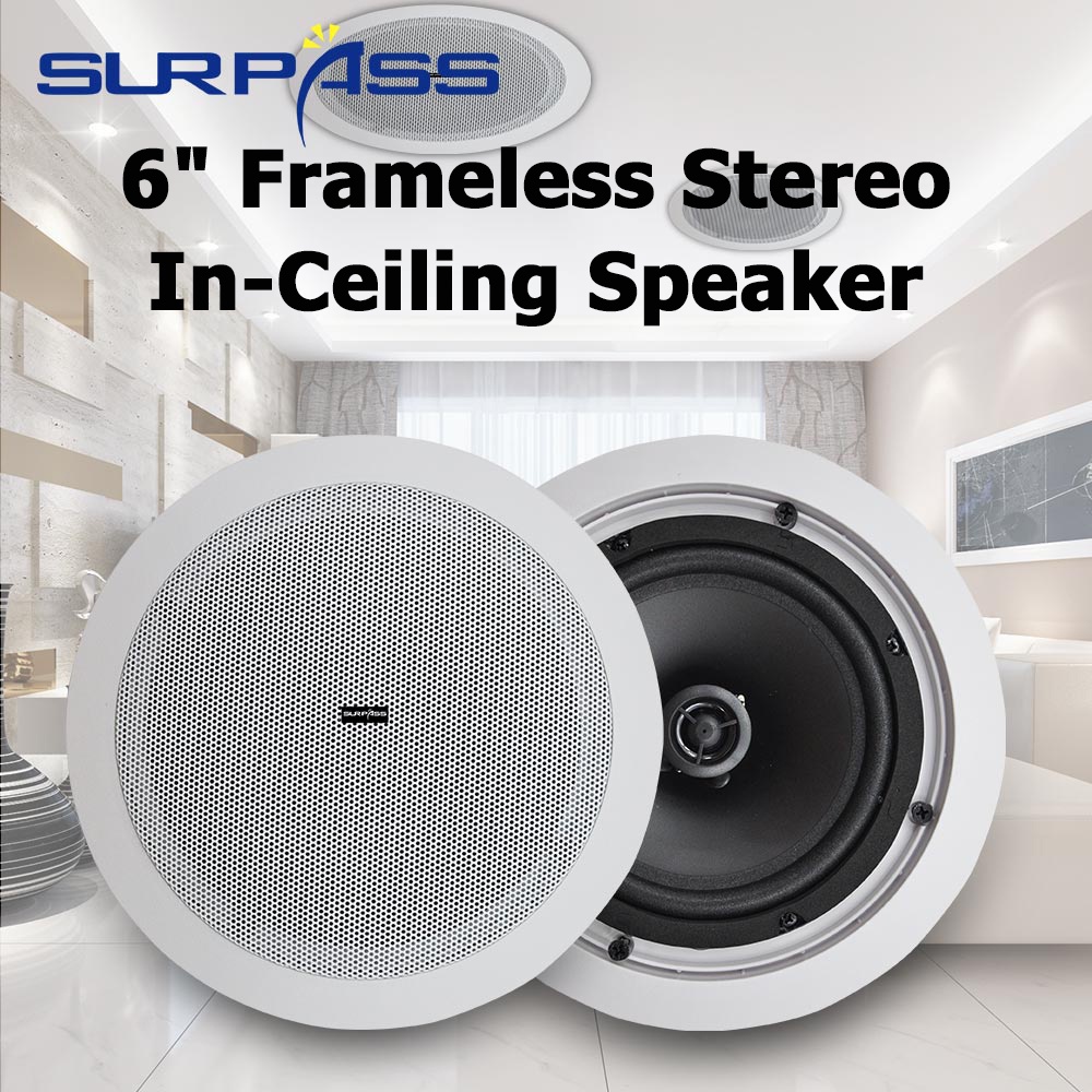 6 Inch Ceiling Speaker 30W Wall Mounted Professional Audio PA System ...