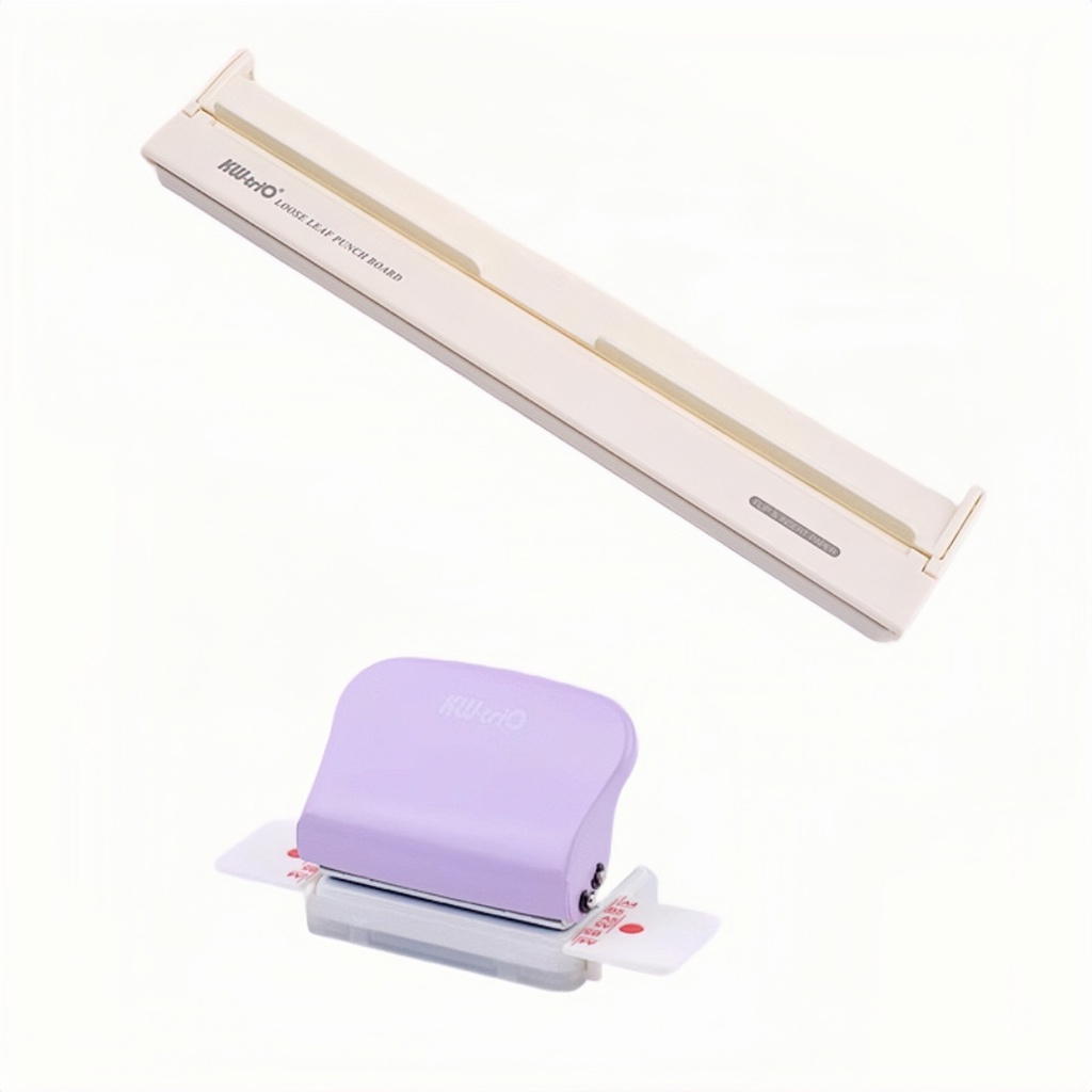 Combining Punch&Postioning Guide Ruler Set 6-Hole Punch Helper Punch ...