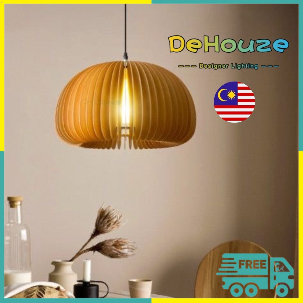 DeHouze 420mm Designer Wood Pendant Light Indoor House Lighting MUJI ...