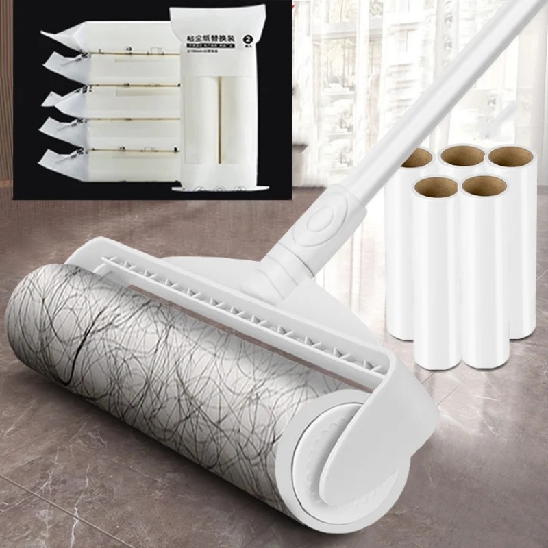 Sticky Lint Roller Floor Dust Hair Removable Paper Pet Clothes Carpet ...