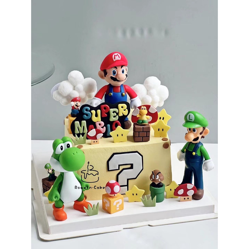 Mario Mario Mario Birthday Cake Decoration Super Mario Decoration ...