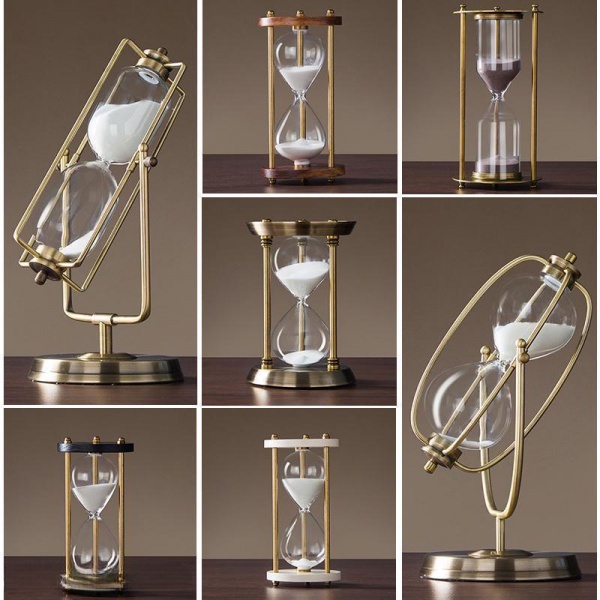 12351015min Metal Hourglass Nordic Creative Light Luxury Sandglass Ornaments European