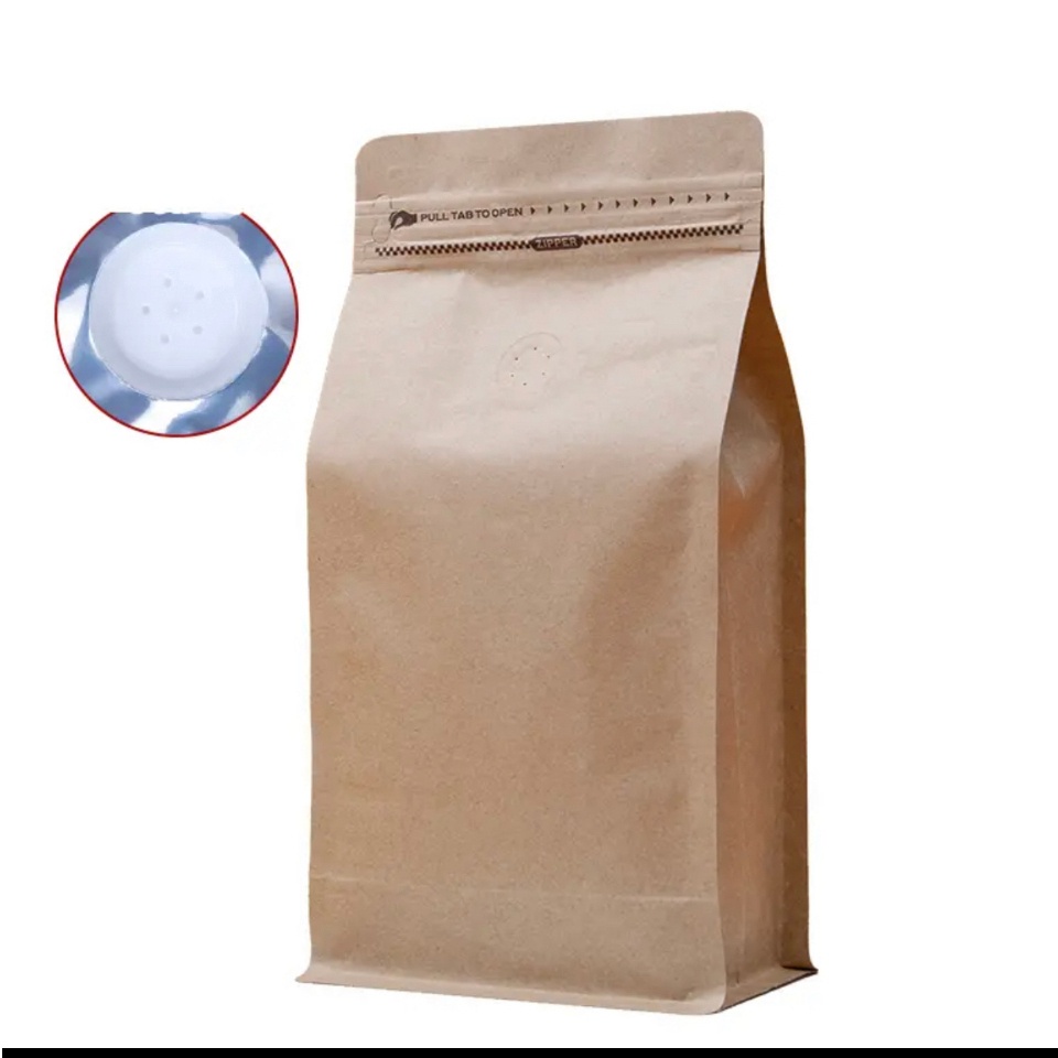 One Way Valve Aluminium Zip-lock Coffee Bean Bag Kopi Beg Packaging ...